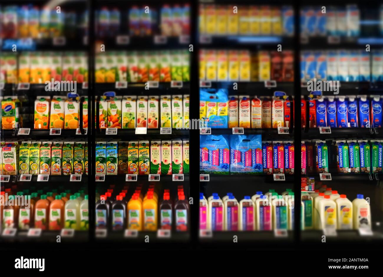 Milk in market freezer hi-res stock photography and images - Alamy