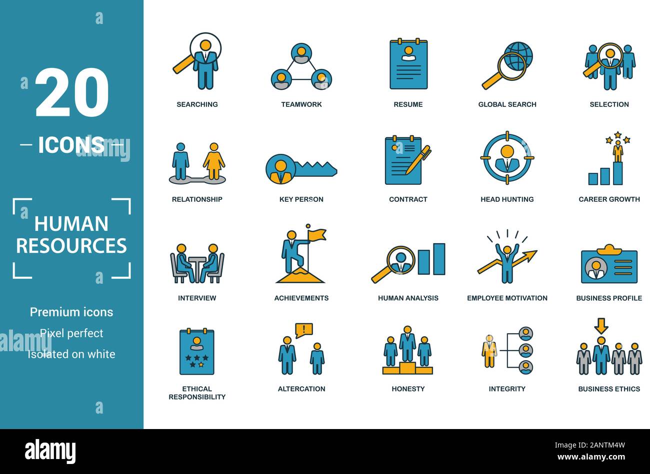 Recruitment process concept icon vector hi-res stock photography and ...