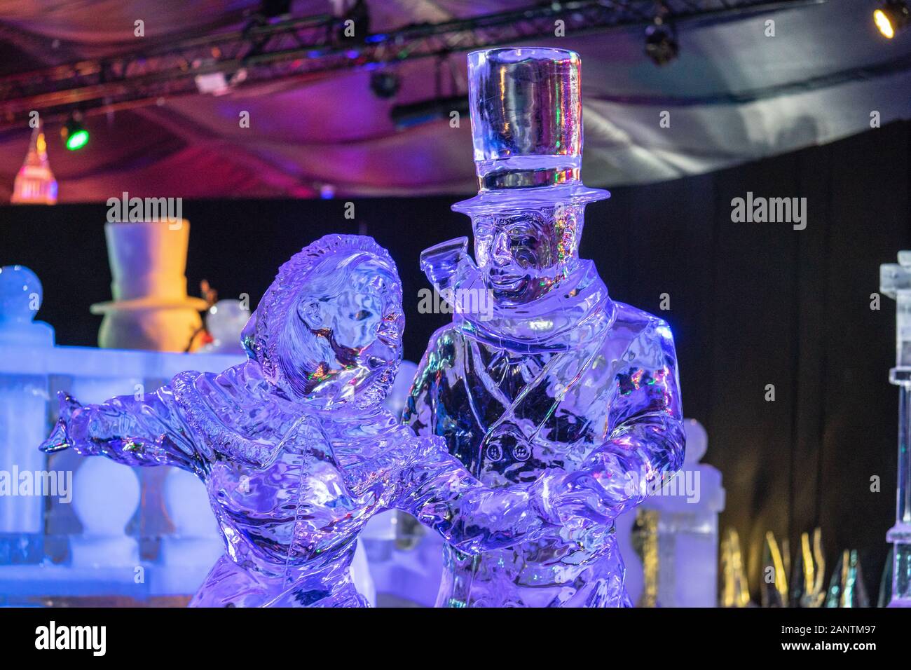 Hyde Park, London, UK 5th January, 2020. The Magical Ice Kingdom. A ...