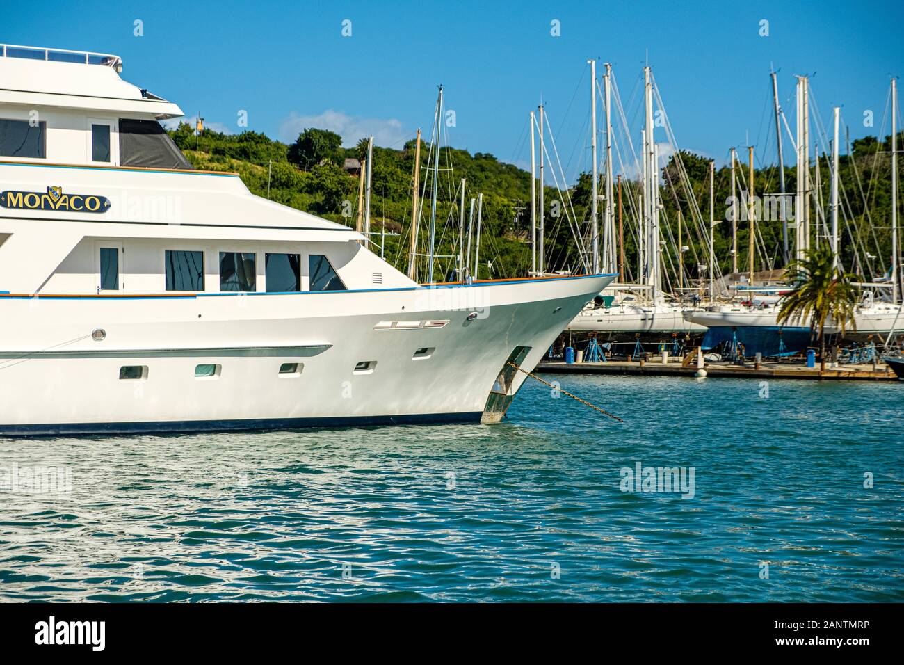 Antiqua Slipway from Nelson's Dockyard, English Harbour, Antigua Stock ...