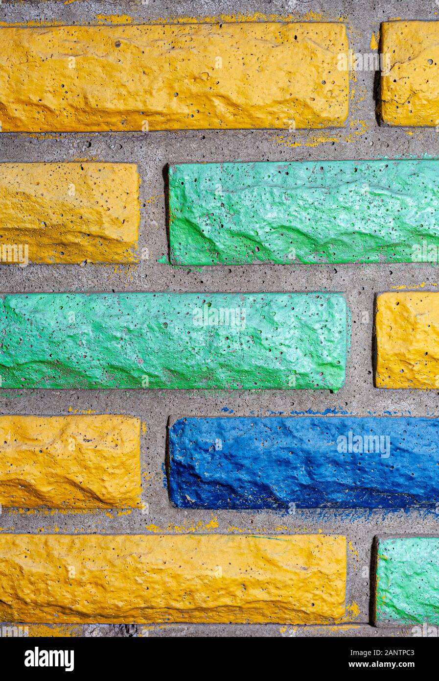 Decorative brick texture background. Stock photo multi-colored brick ...