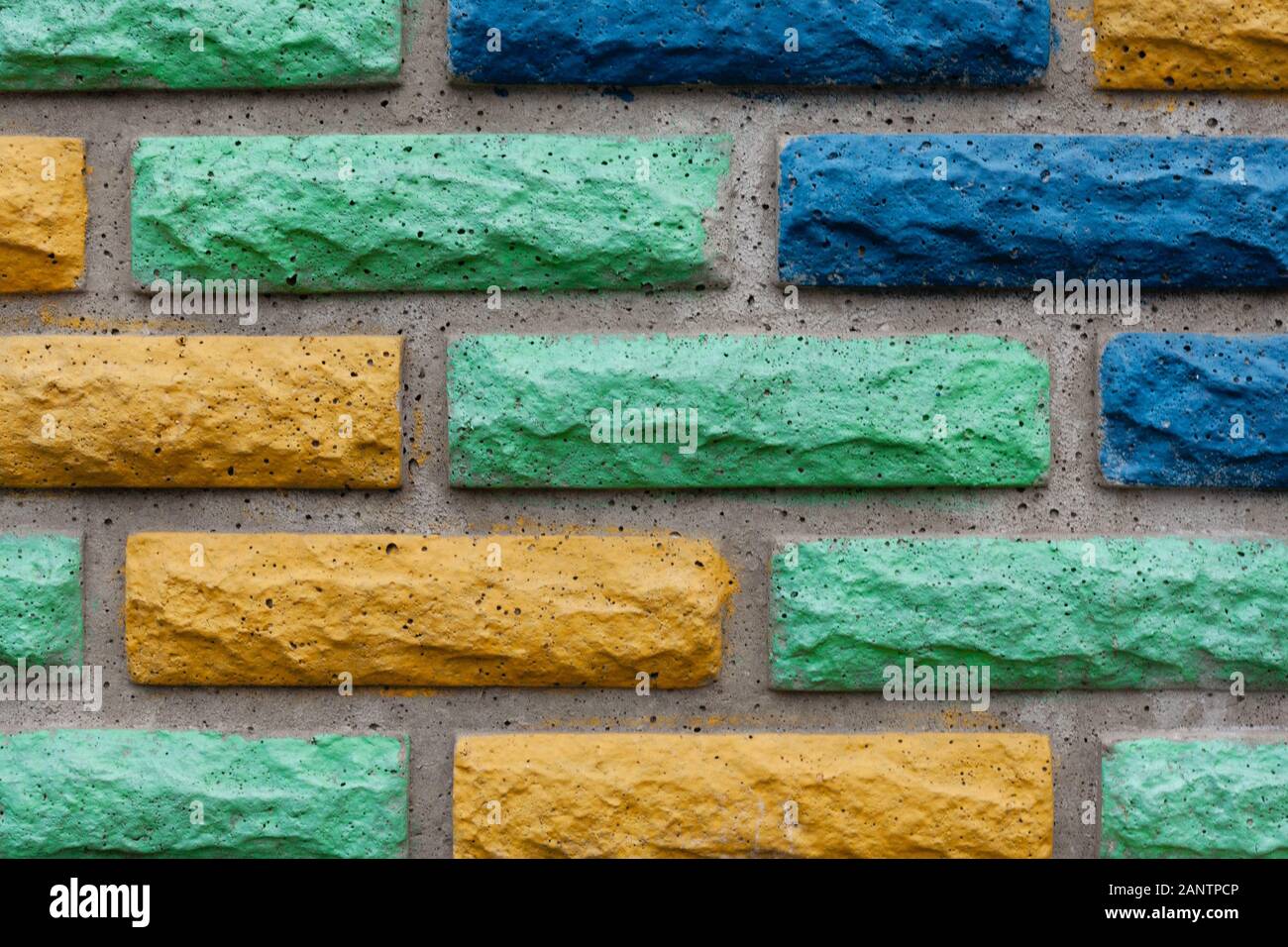Decorative brick texture background. Stock photo multi-colored brick ...
