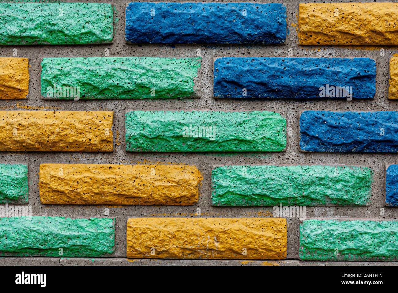 Decorative brick texture background. Stock photo multi-colored brick ...
