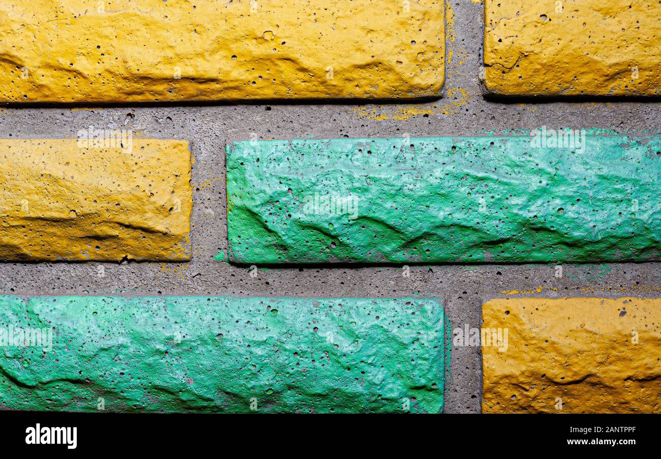 Decorative brick texture background. Stock photo multi-colored brick ...