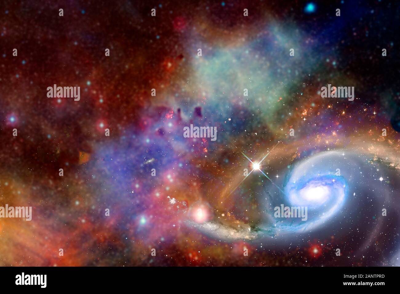 Nebula, galaxy,starfield, in outer space. Infinity universe. Elements ...