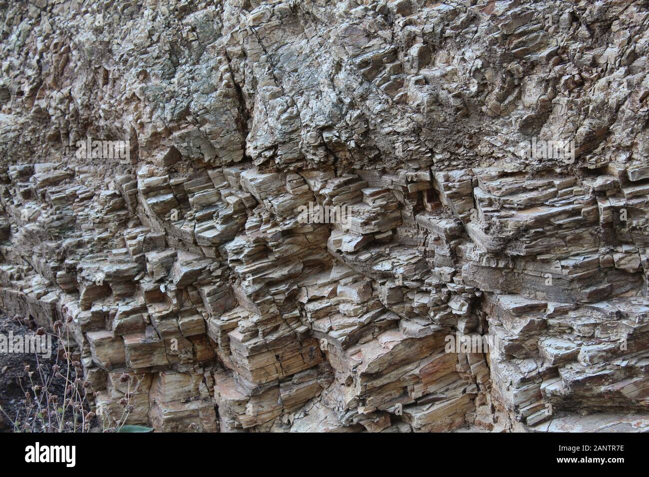 These rocks makeup part of the Santa Monica Mountains in Will Rogers ...