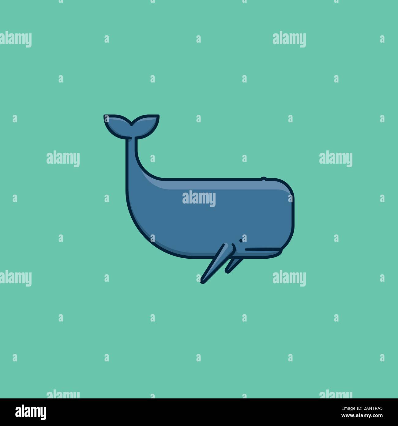 Sperm whale vector illustration for Whale Day on February 15 ...