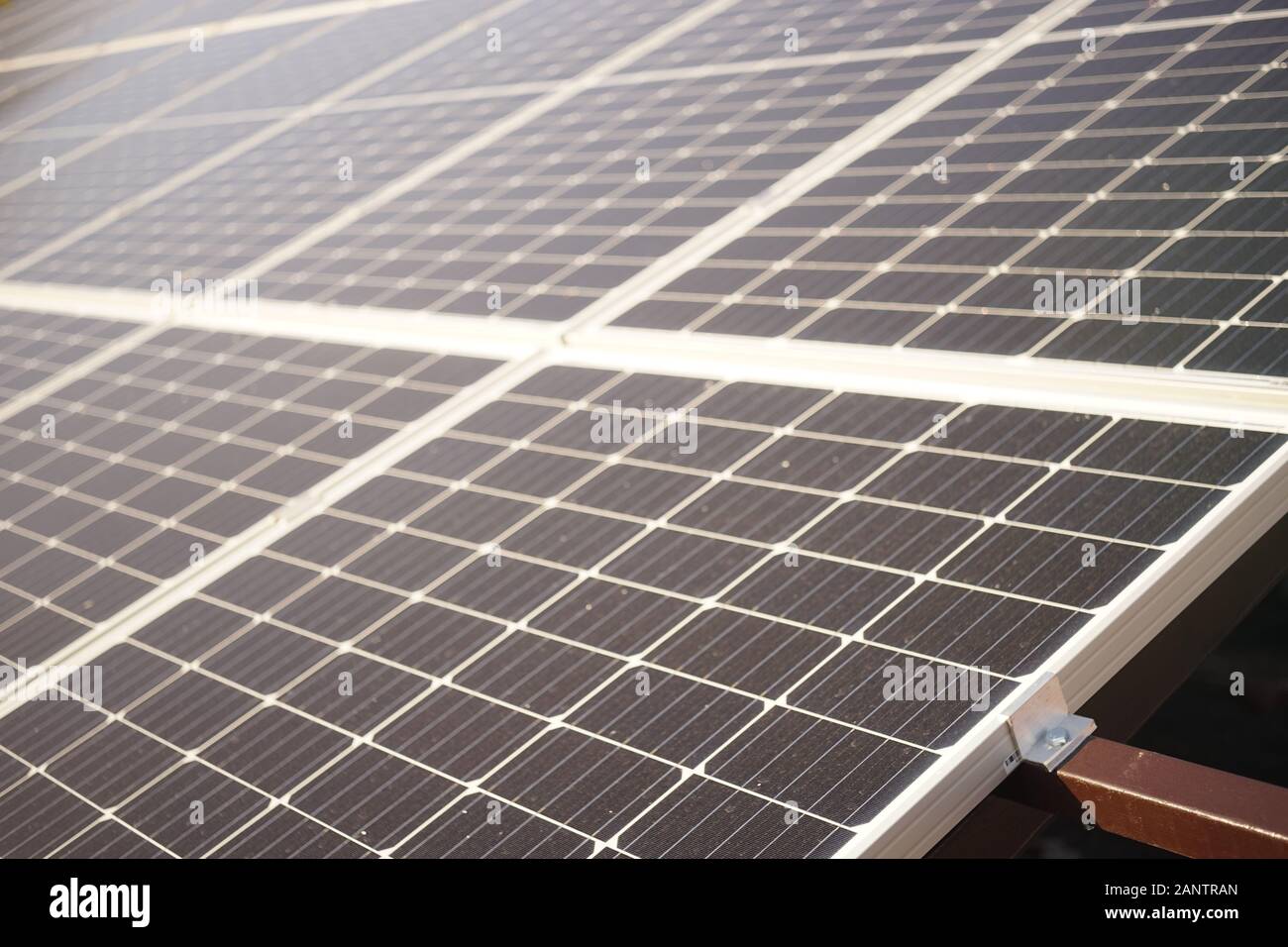 New solar panels closeup, side view Stock Photo - Alamy