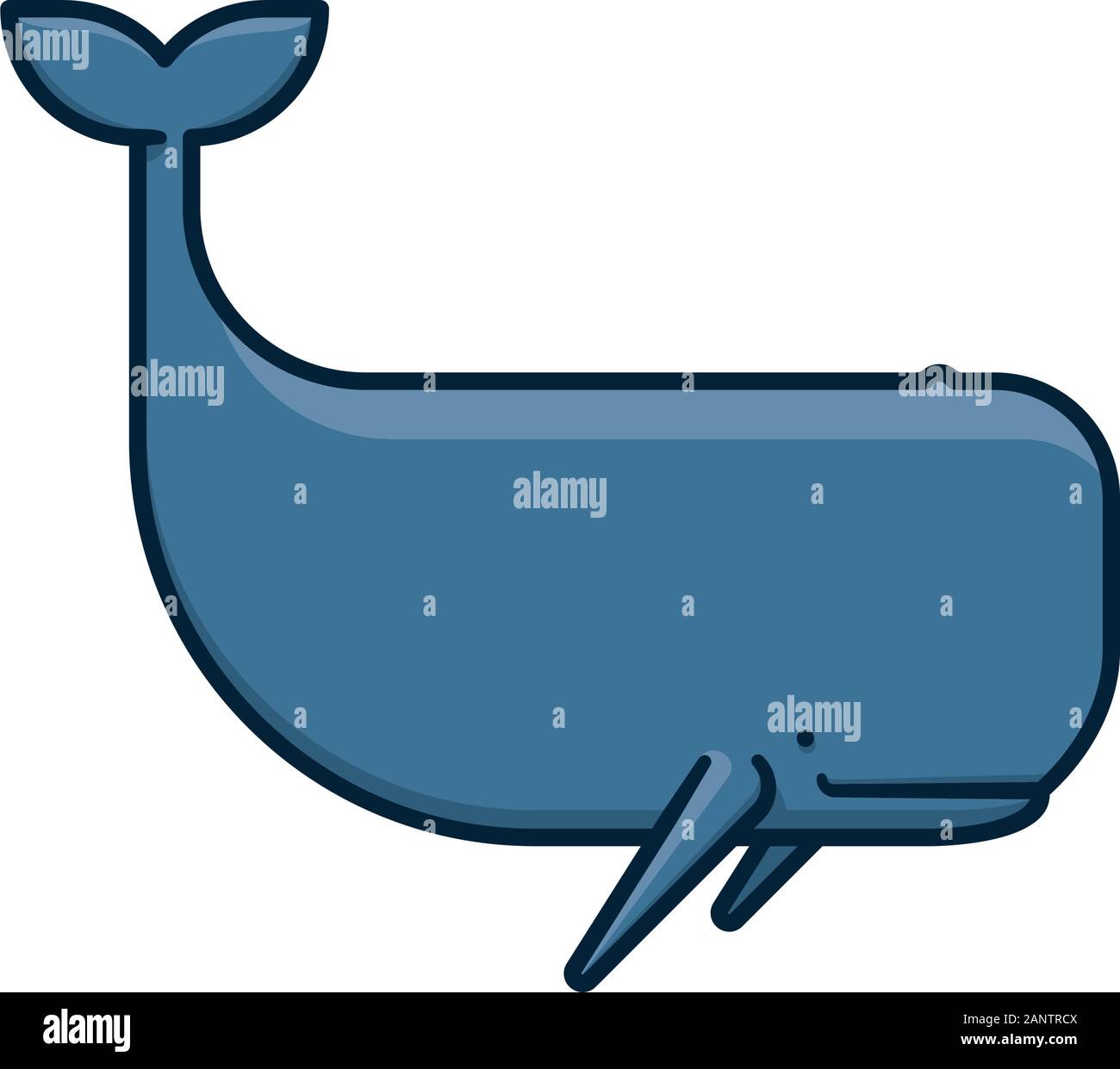Sperm whale vector illustration for Whale Day on February 15 ...