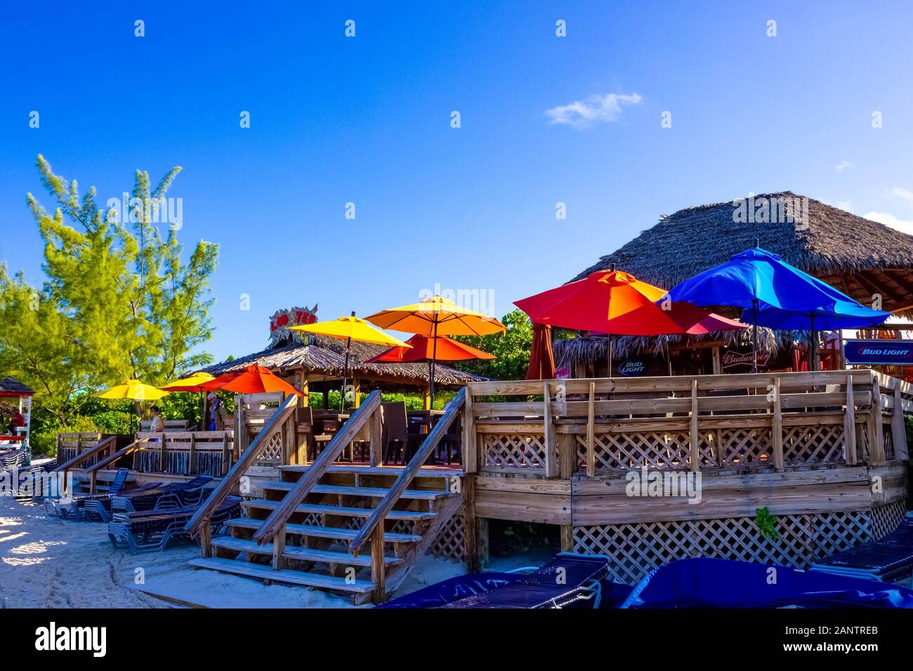 Half Moon Cay, Bahamas - December 02, 2019: People near Fort San ...