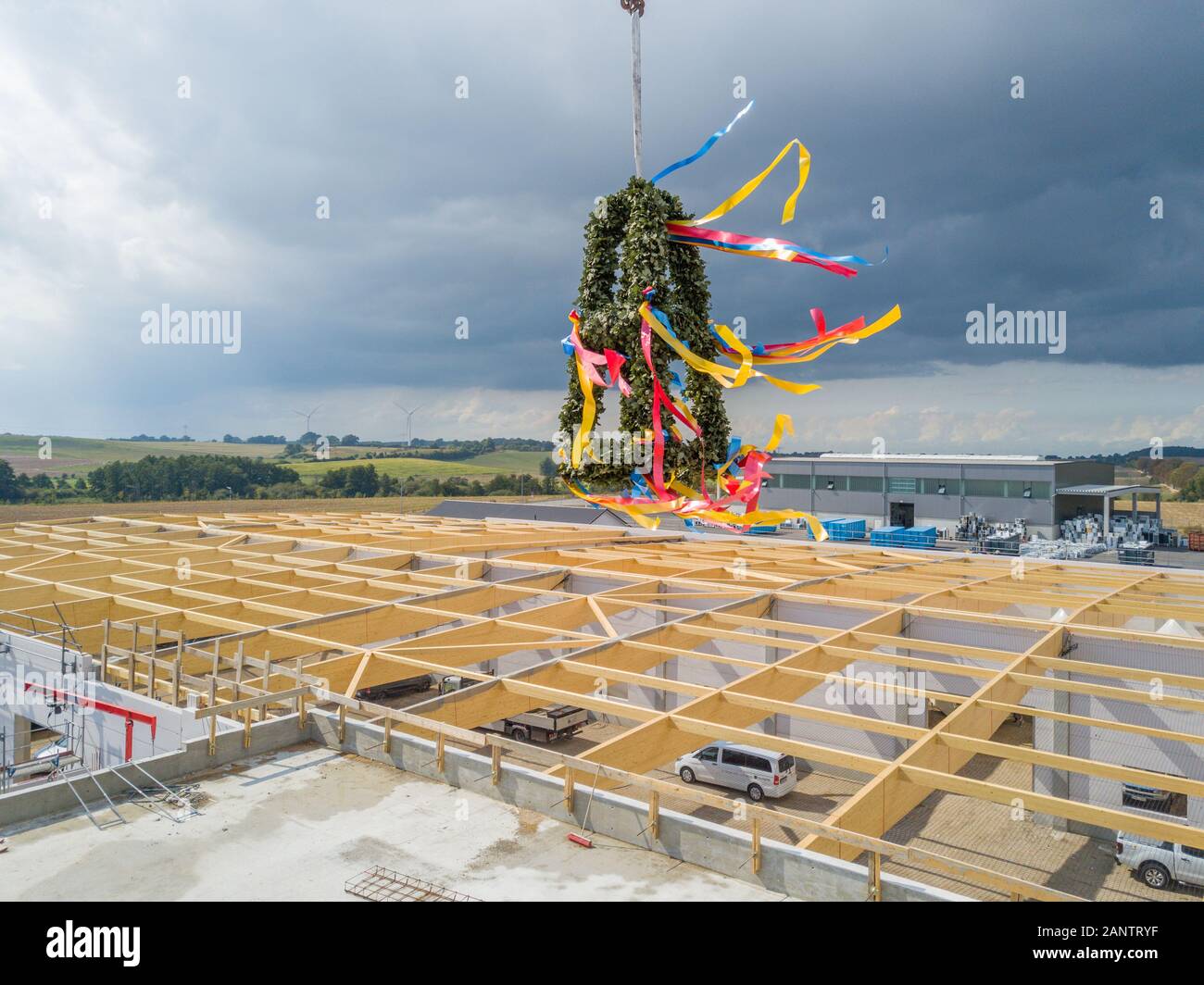 Colourful ribbons on building hi-res stock photography and images - Alamy