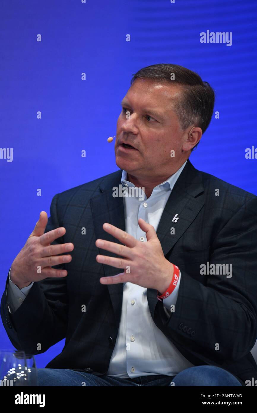 Munich, Germany. 19th Jan, 2020. Marten Mickos (CEO of HackerOne ...