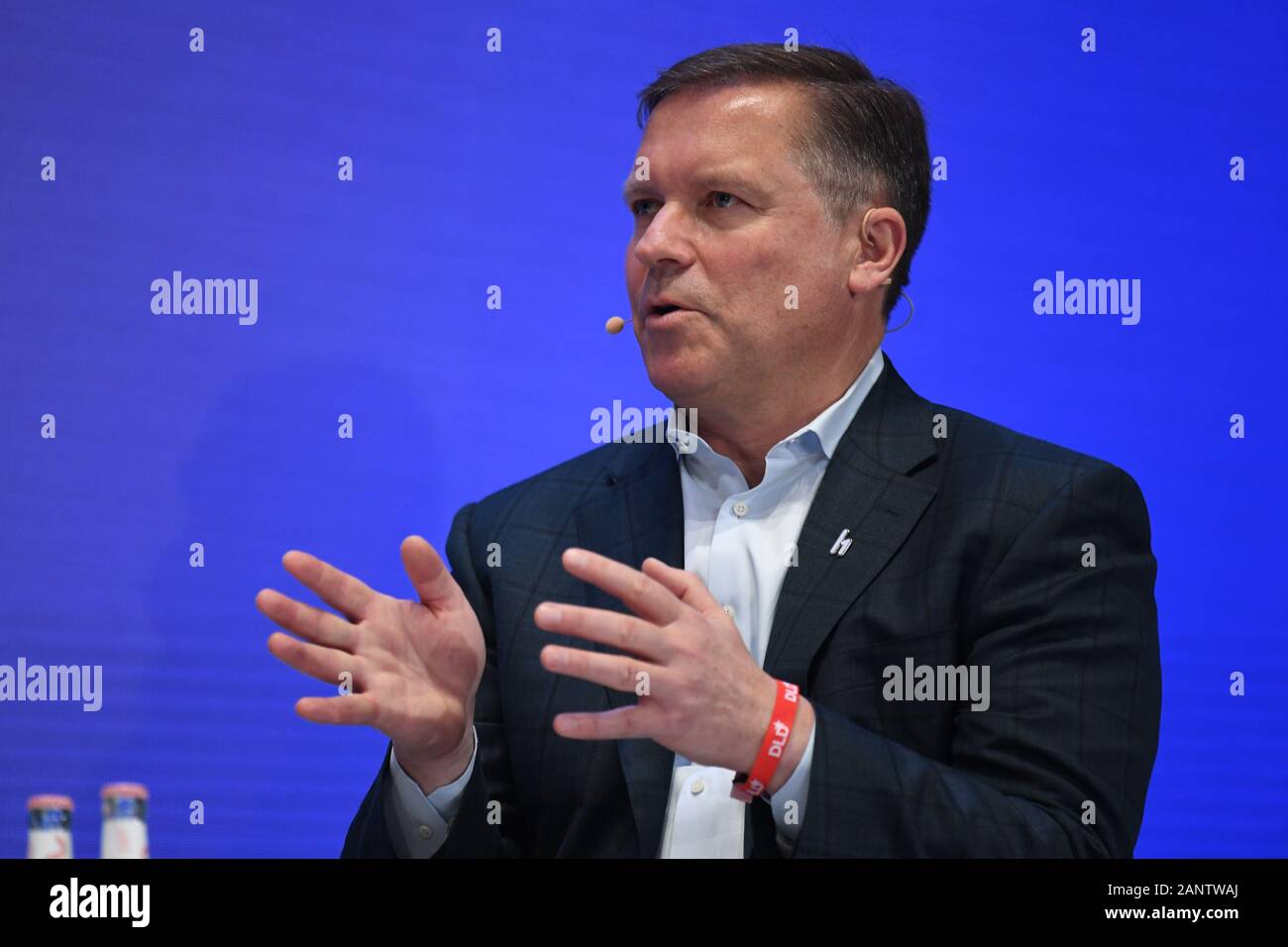 Munich, Germany. 19th Jan, 2020. Marten Mickos (CEO of HackerOne ...