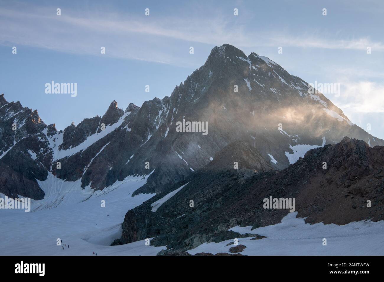 Glockner mountain massif at sunrise. Großglockner. Grossglockner peak ...