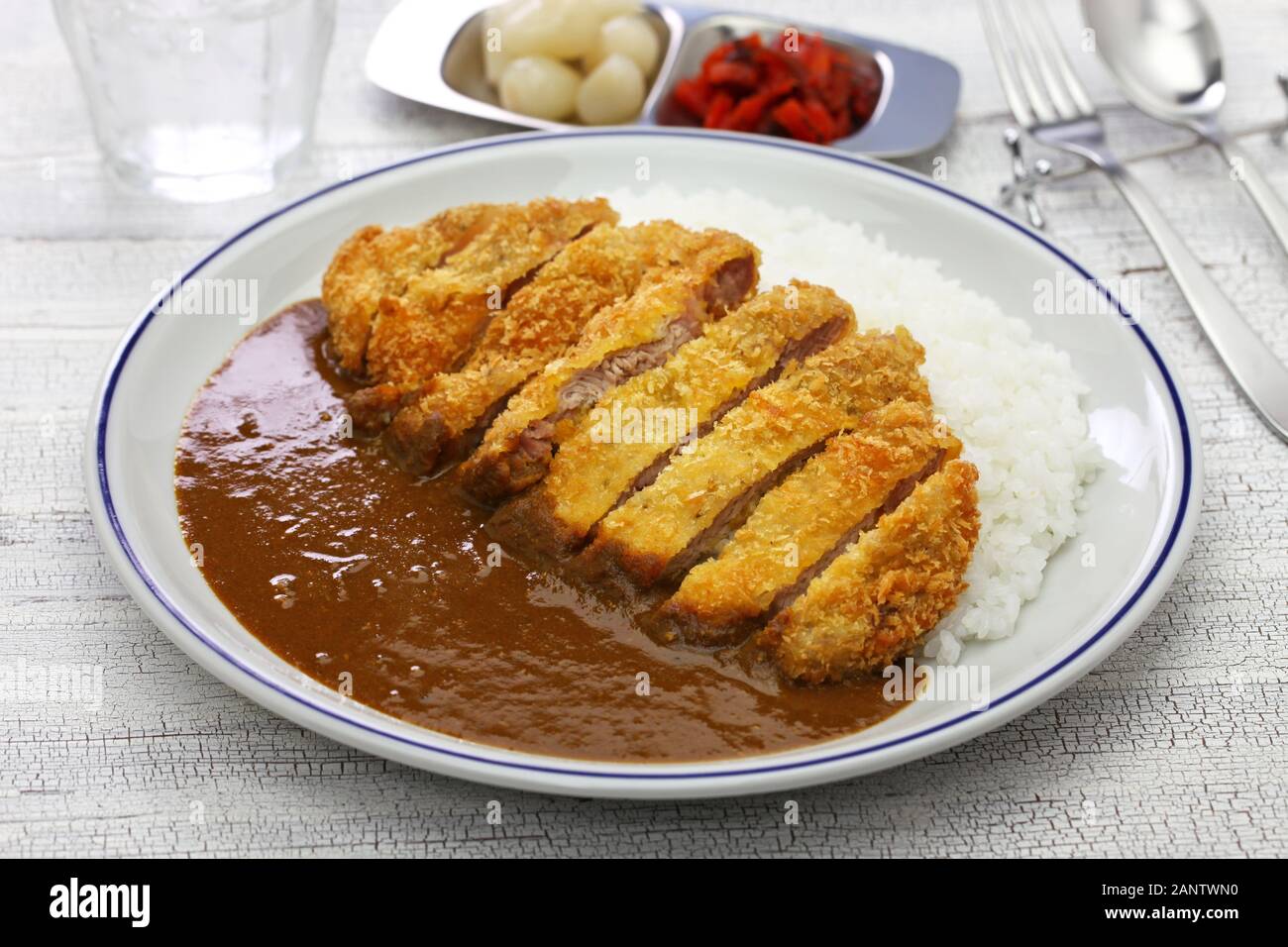 japanese katsu curry, japanese curry with pork cutlet Stock Photo - Alamy
