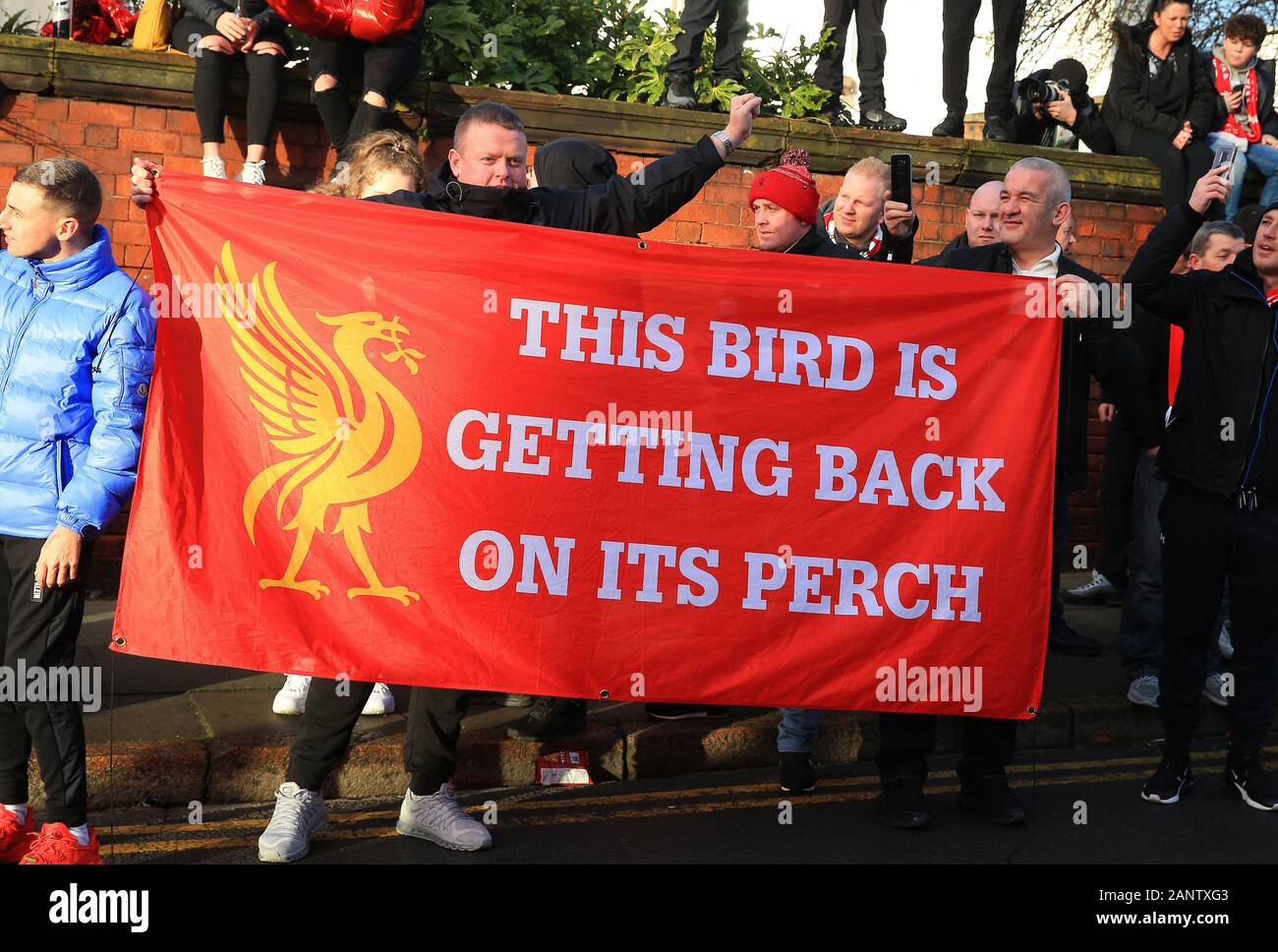 Liverpool football club banner hi-res stock photography and images - Alamy