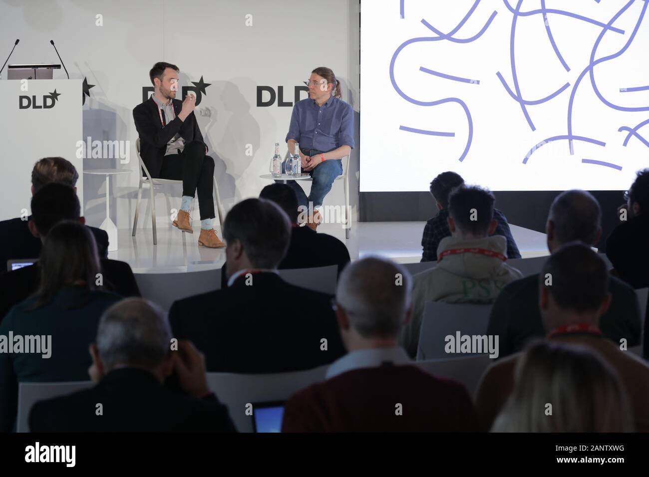 19 January 2020, Bavaria, Munich: (l-r) Giorgio Patrini (Founder, CEO ...
