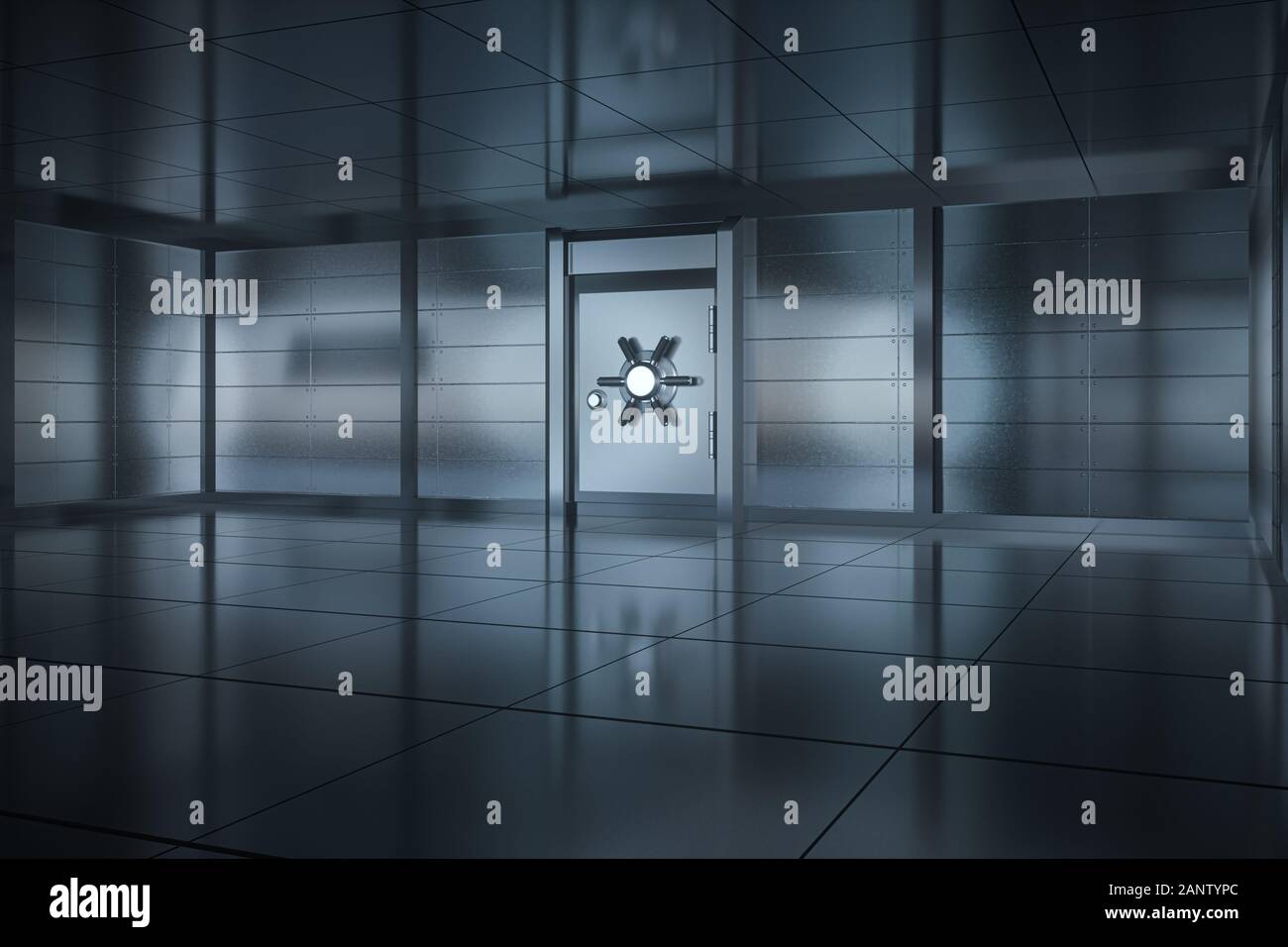 Safety gate and coded lock,abstract conception,3d rendering. Computer ...