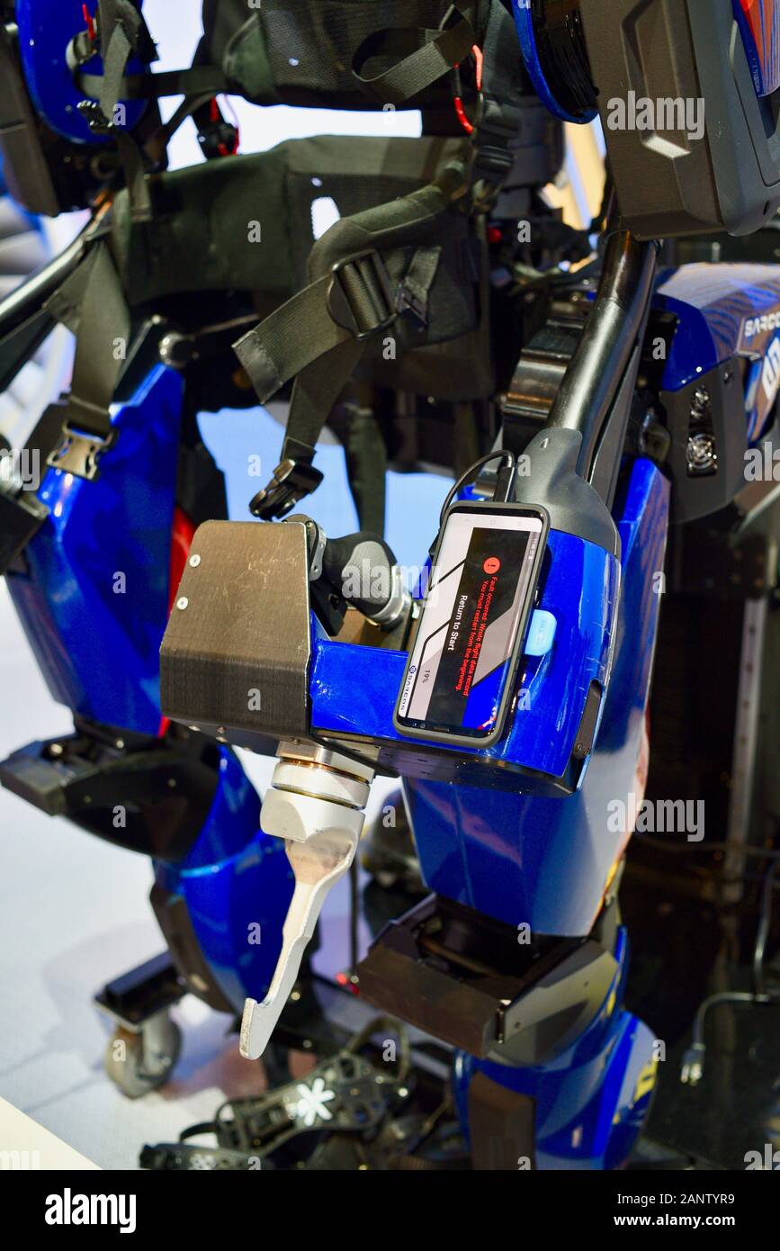 Demonstration of strength of Sarcos Guardian XO full-body powered ...