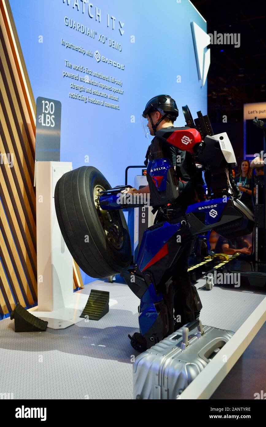 Demonstration of strength of Sarcos Guardian XO full-body powered ...