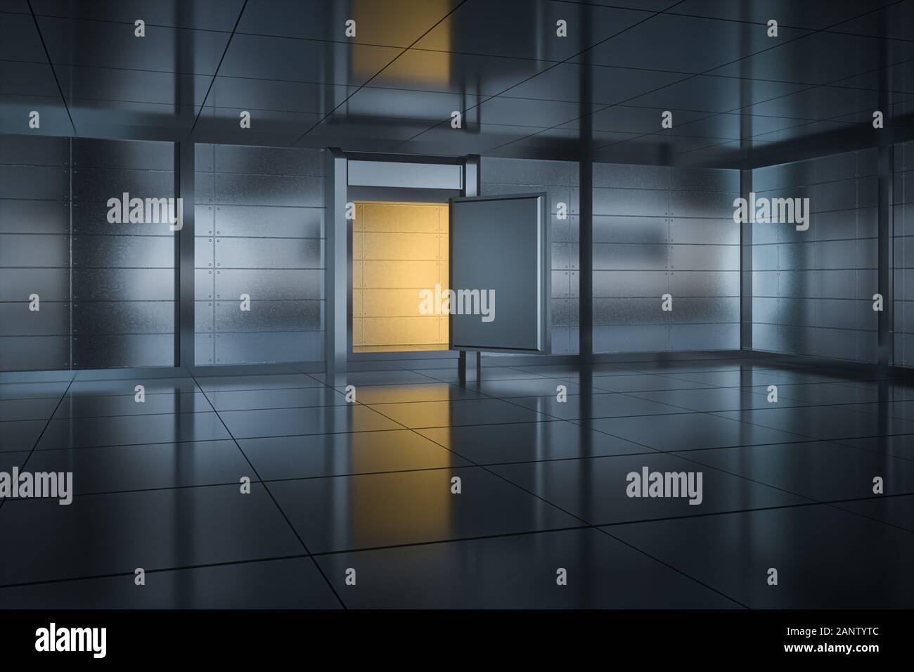 Safety gate and coded lock,abstract conception,3d rendering. Computer ...