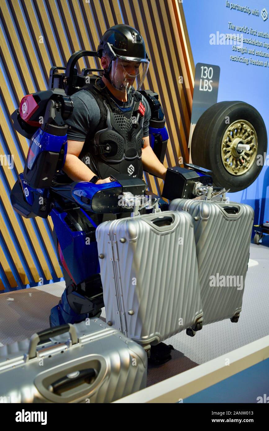 Demonstration of strength of Sarcos Guardian XO full-body powered ...