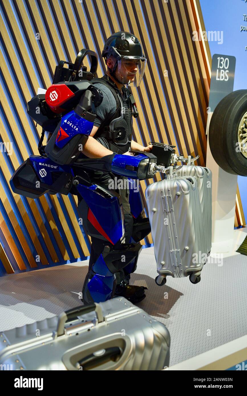 Demonstration of strength of Sarcos Guardian XO full-body powered ...
