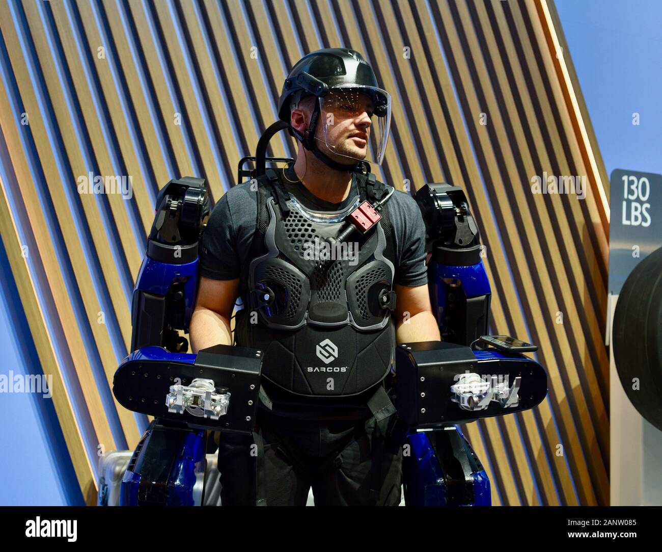 Demonstration of strength of Sarcos Guardian XO full-body powered ...