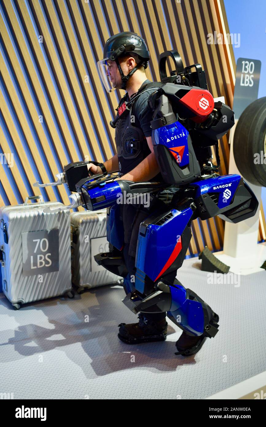 Demonstration of strength of Sarcos Guardian XO full-body powered ...