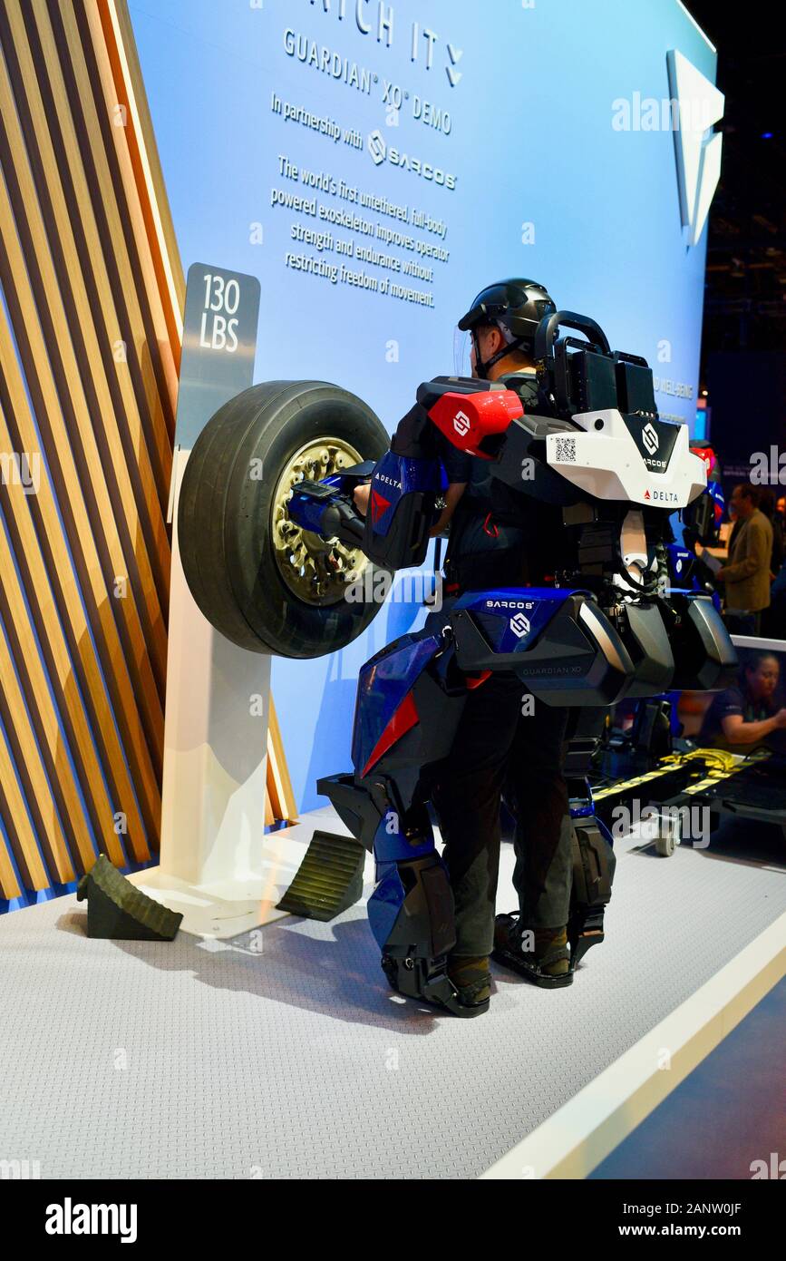 Demonstration of strength of Sarcos Guardian XO full-body powered ...