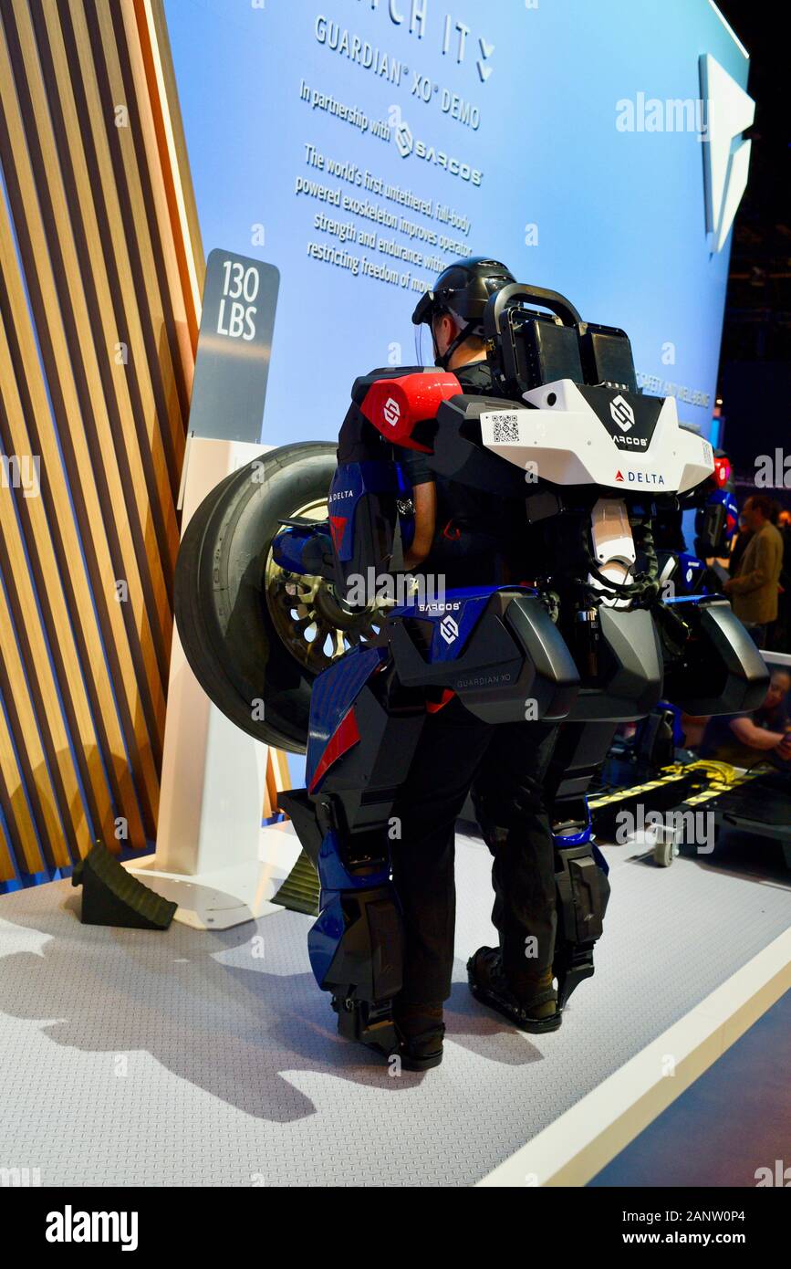 Demonstration of strength of Sarcos Guardian XO full-body powered ...