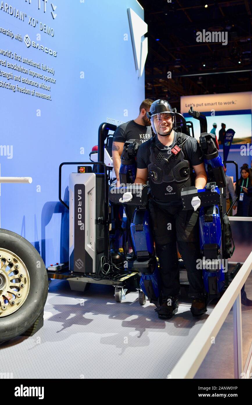 Demonstration of strength of Sarcos Guardian XO full-body powered ...
