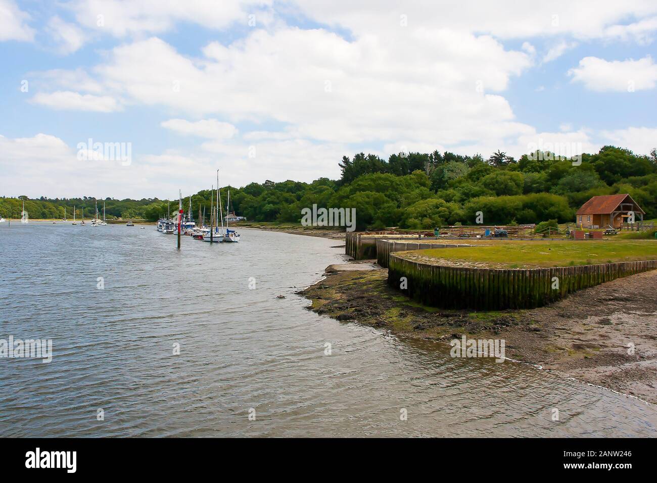 10 June 2015 The marina on the Beaulieu River at historic Bucklers Hard ...