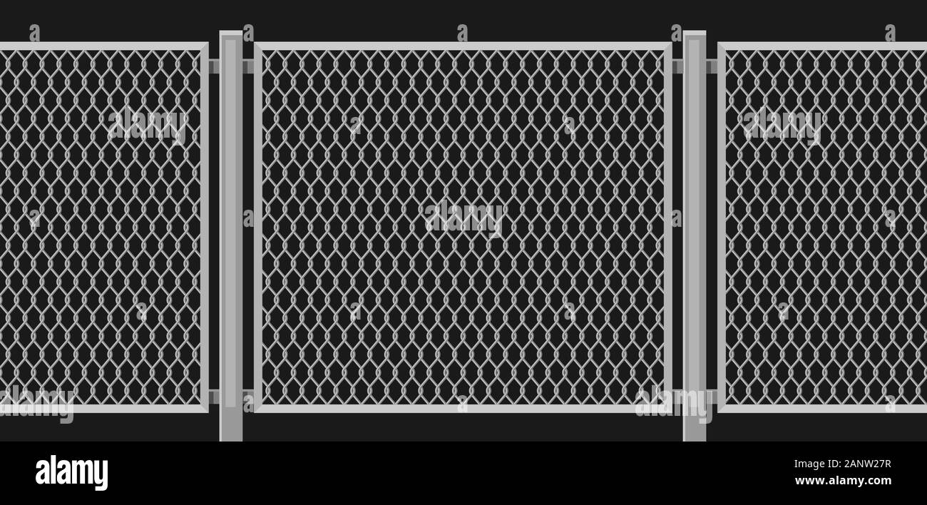 Illustration Of Wired Chain Link Fence Stock Vector Image And Art Alamy