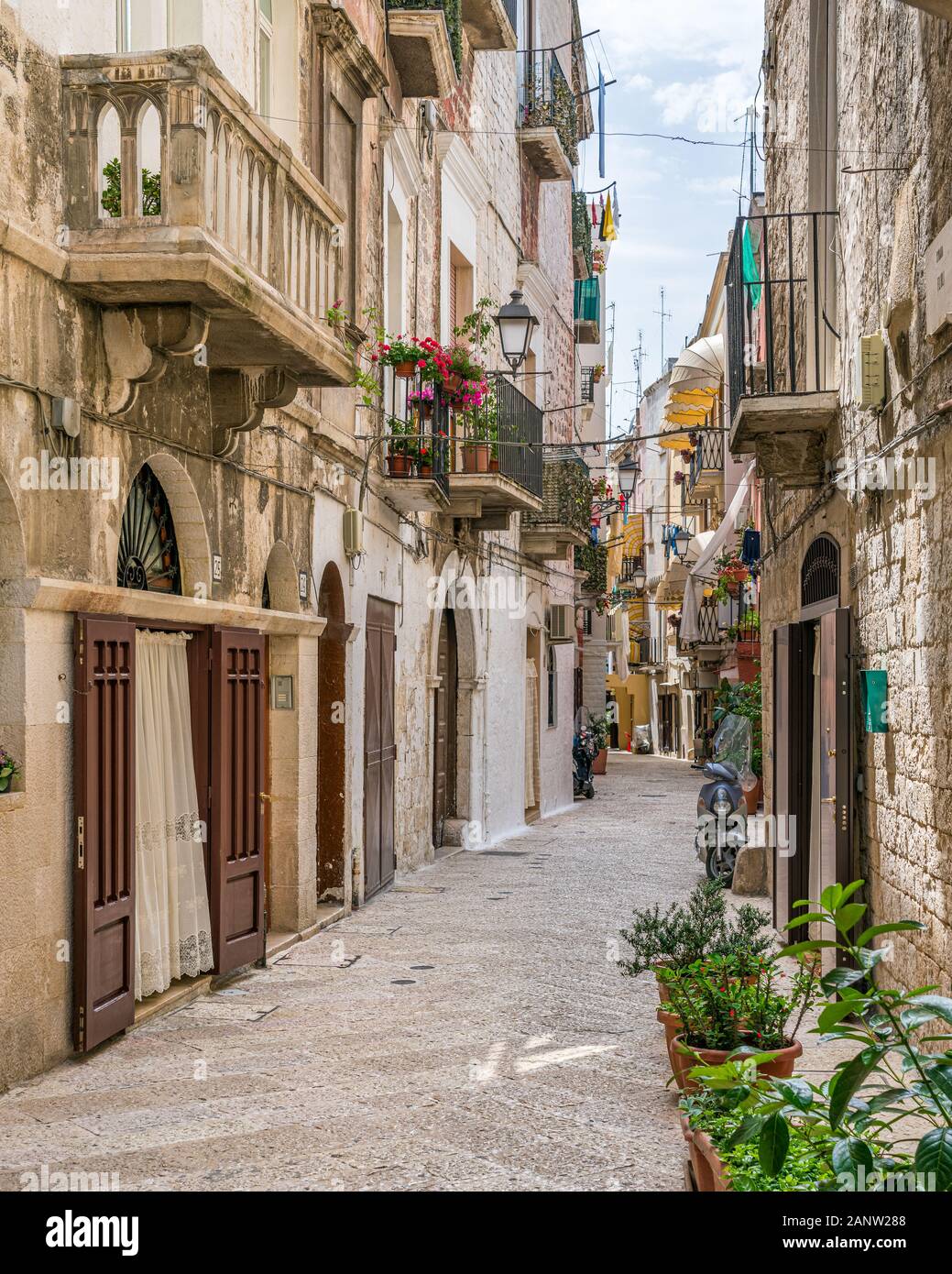 Scenic sight in old town Bari, Puglia (Apulia), southern Italy Stock ...