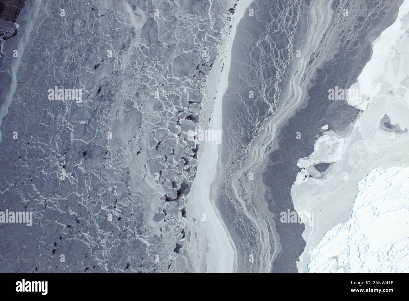 ANTARCTICA - 16 Oct 2009 - Aerial view of sea ice in Antarctica Stock ...