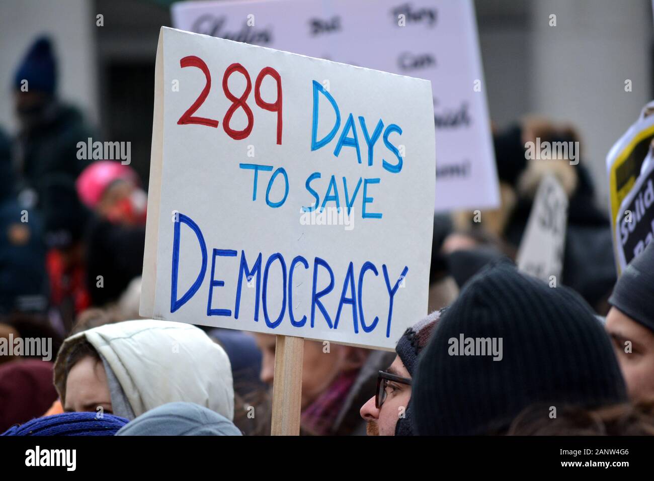 People holding signs at the "Rise and Roar" Women's March from Lower ...
