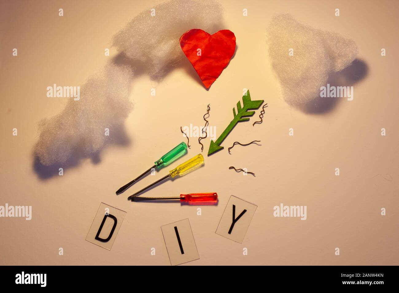 Still life - Creative flay lay with DIY theme Stock Photo - Alamy