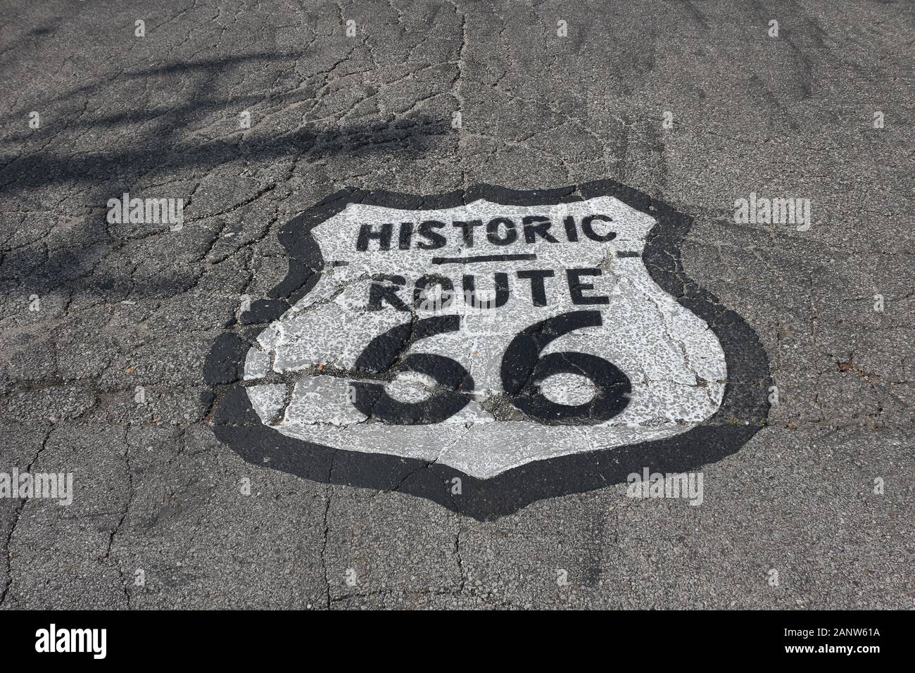 route 66 road sign Stock Photo - Alamy