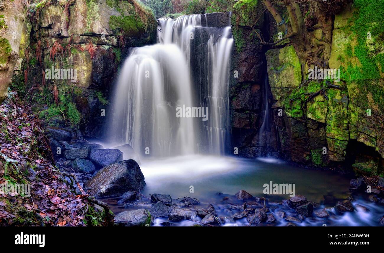 Lumsdale falls,Matlock,Derbyshire peak district,England ,UK Stock Photo ...