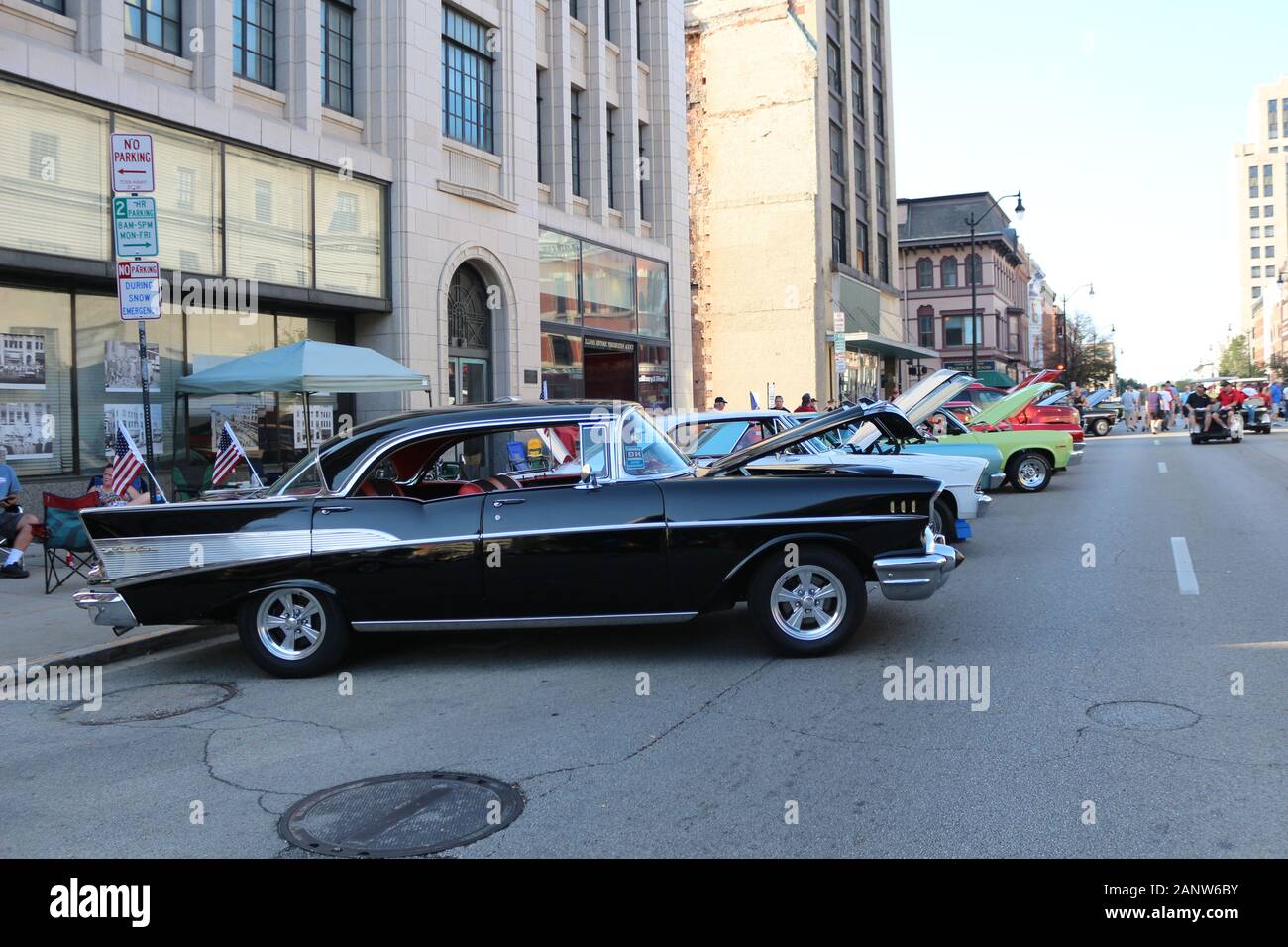 Vintage cars at Mother Road Festival in Springfield, Illinois Stock ...