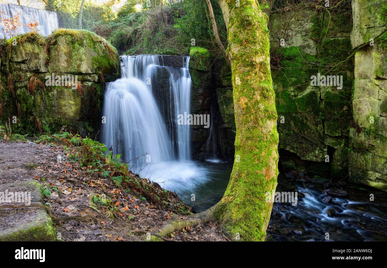 Lumsdale waterfall,Matlock,Derbyshire peak district,England ,UK Stock ...