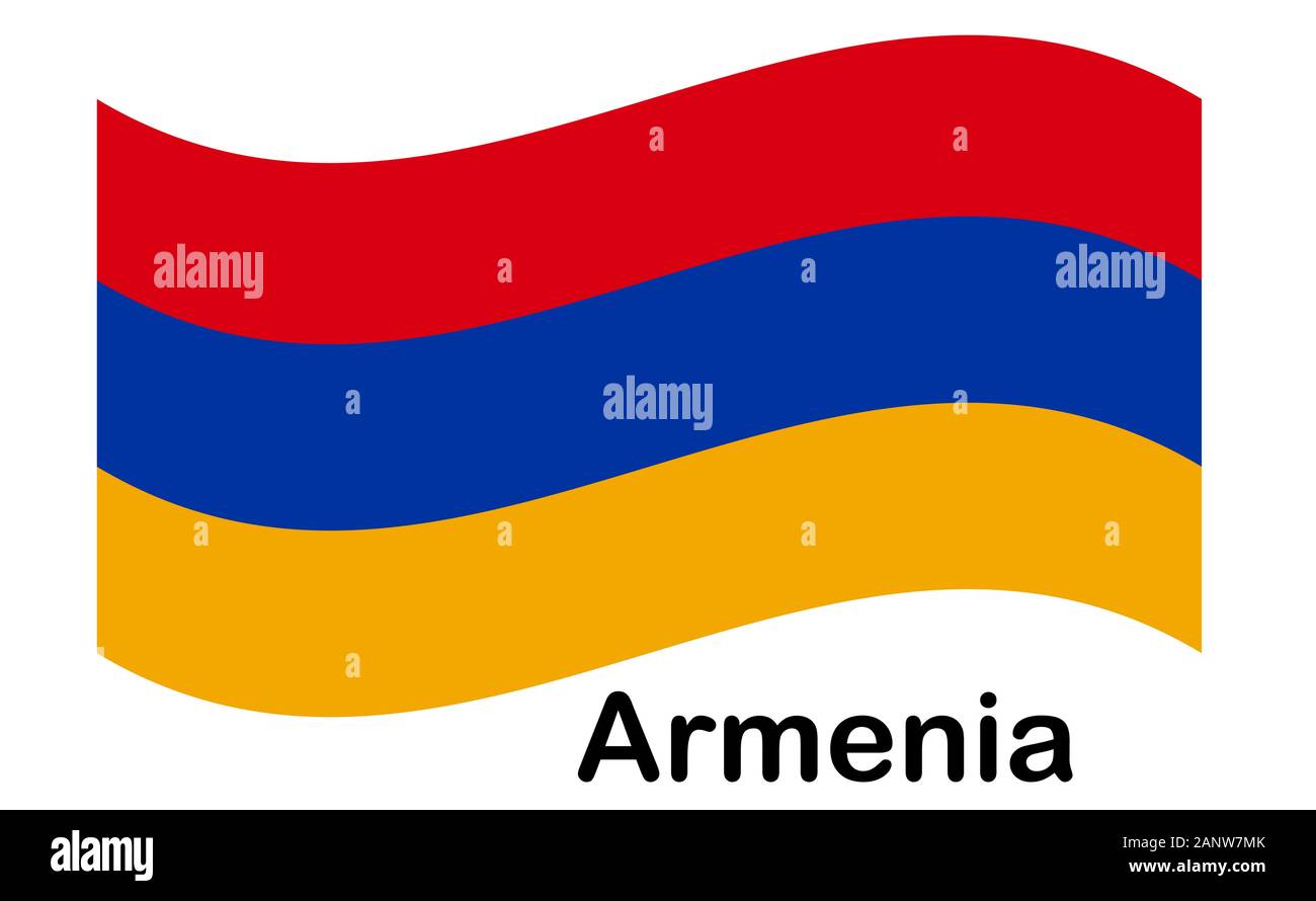 national flag of Armenia in the original colours and proportions Stock ...