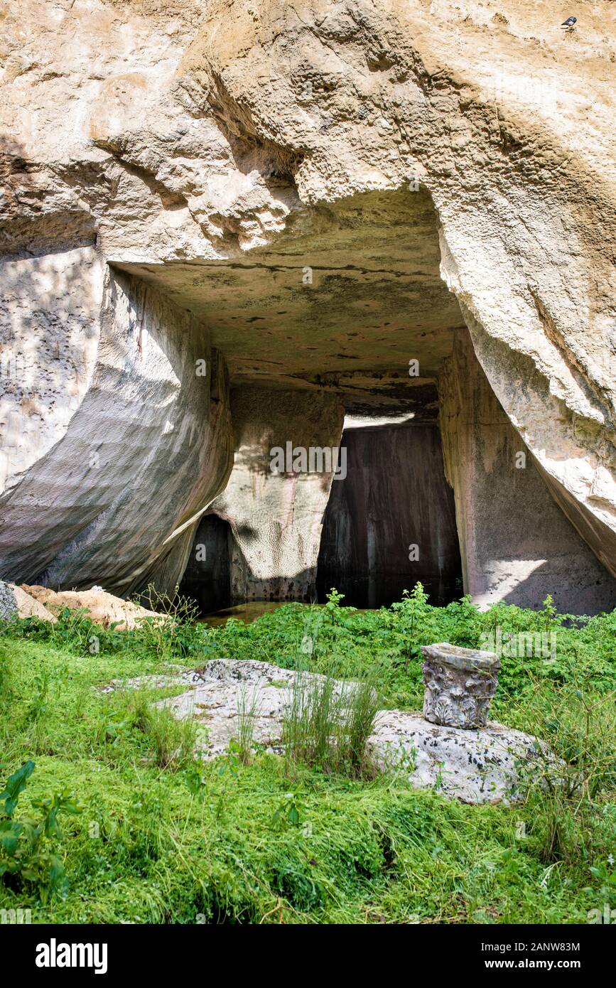 Ear of Dionysius cave in Syracuse, Italy Stock Photo - Alamy