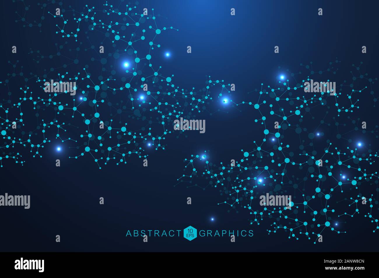 Structure molecule and communication. Dna, atom, neurons. Scientific ...