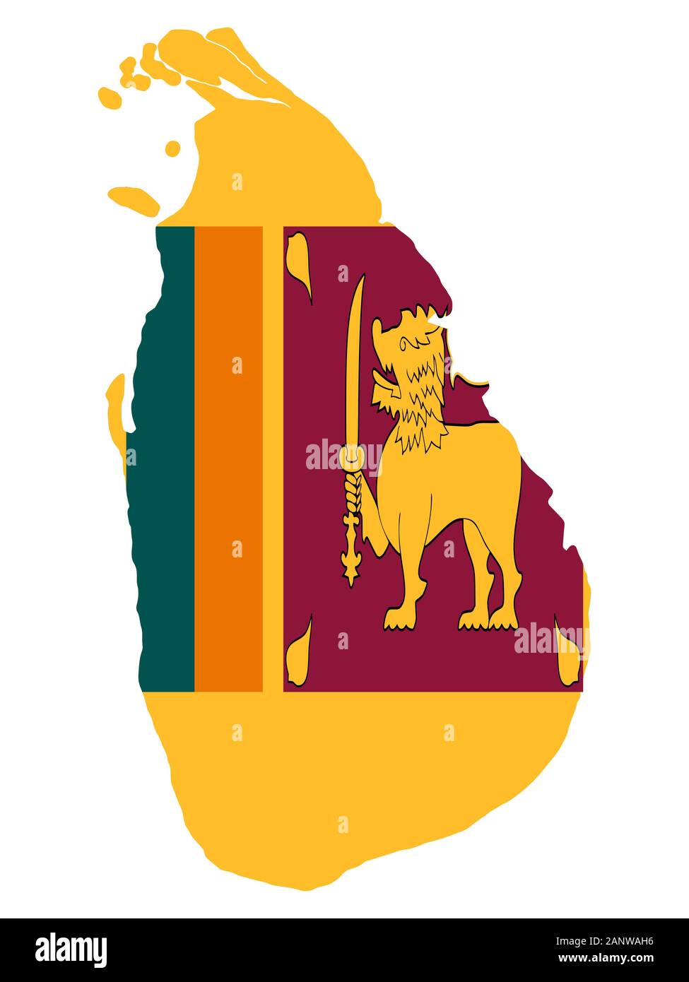 Sri lanka map Stock Vector Images - Alamy