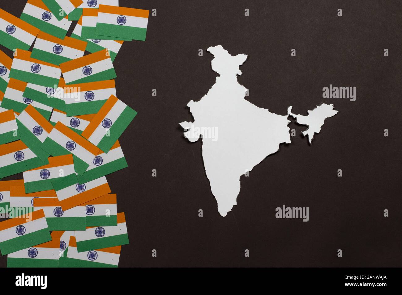 Tricolor india map hi-res stock photography and images - Alamy