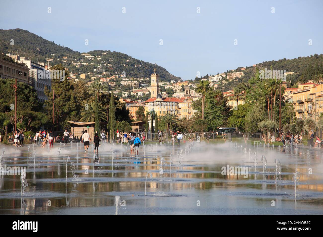 Promenade du Paillon, Park, Nice, Cote d'Azur, French Riviera, Provence ...