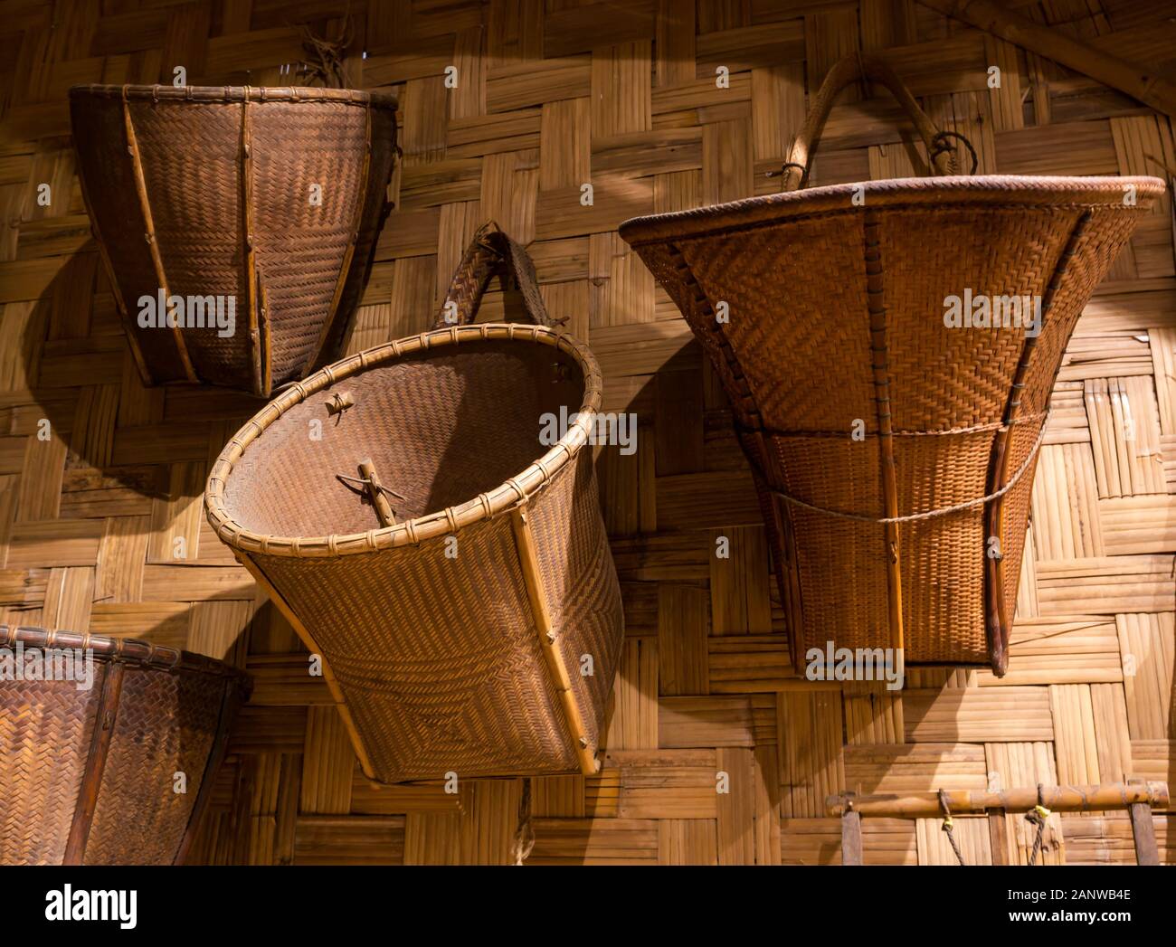 Woven baskets exhibit, Traditional Arts & Ethnology Centre museum ...