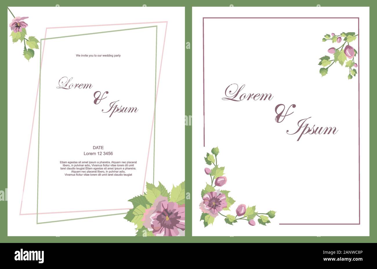 Blank Wedding Invitation Designs Purple